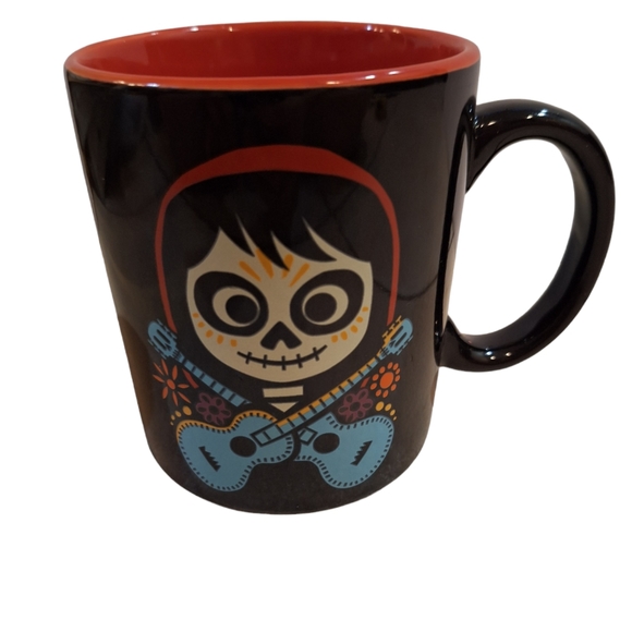 Disney | Dining | Disney Pixar Coco Black Coffee Mug Cup Red Inside ...